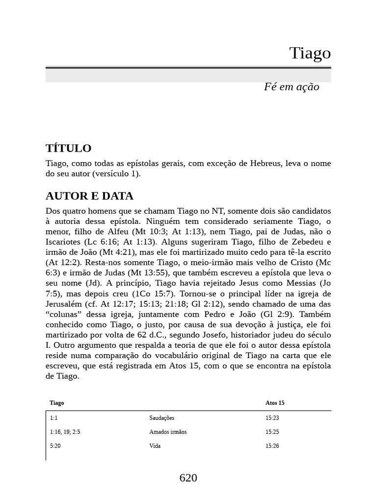 Manual Bíblico MacArthur - Tiago | PDF