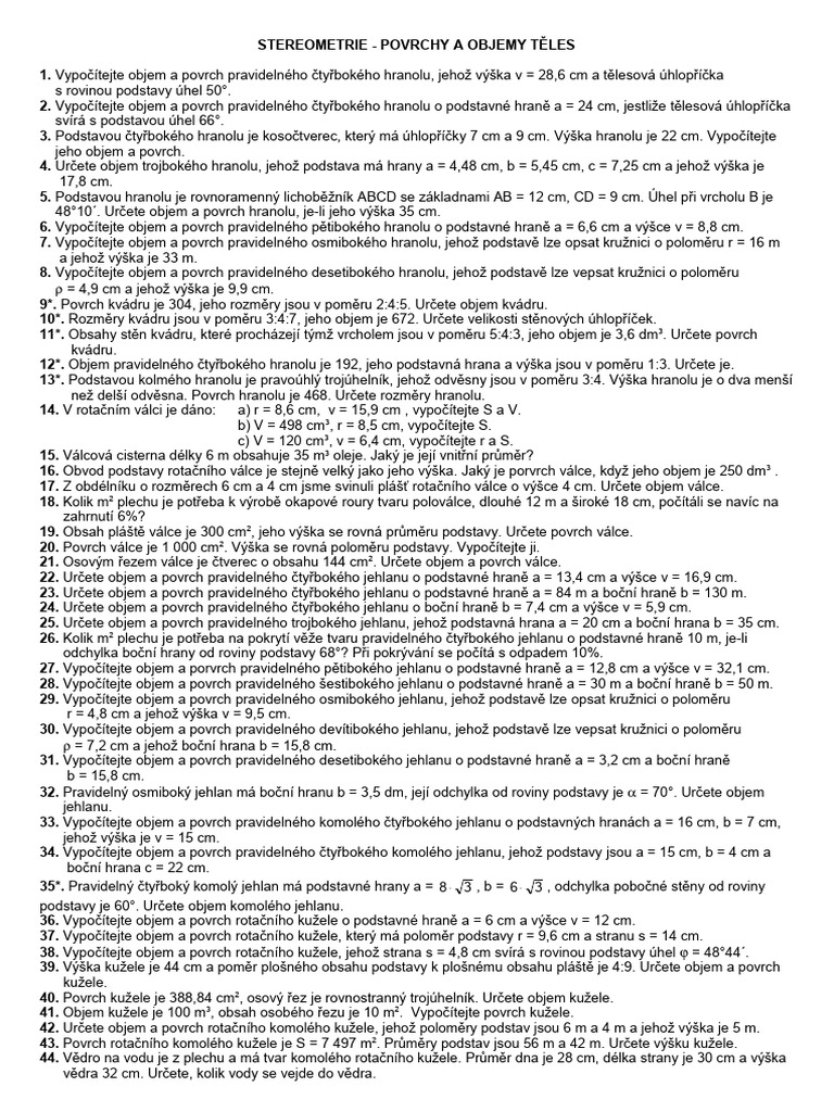 Telesa Priklady | PDF