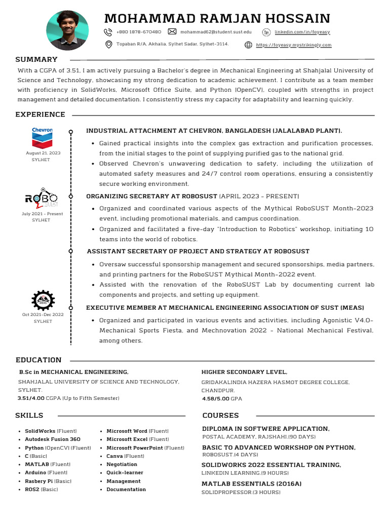 Mohammad Ramjan Hossain-Resume | PDF | Computers