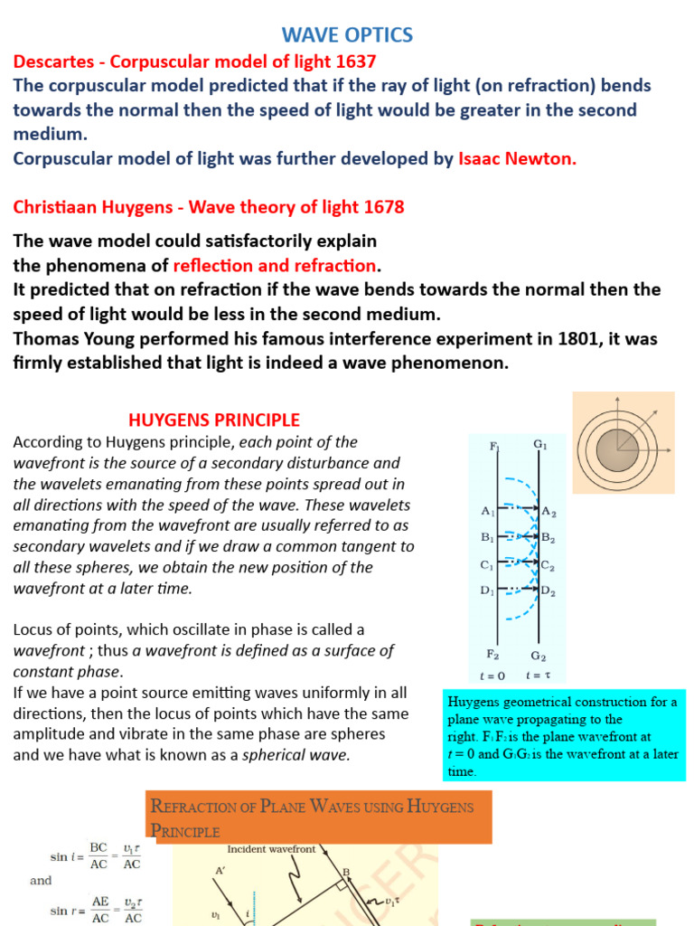 Ch-10 Wave Optics | PDF | Waves | Light