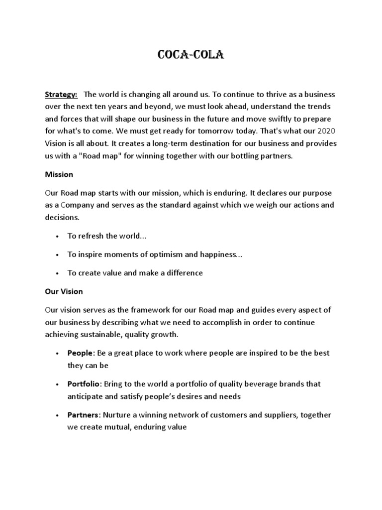 Coca Cola | PDF | Brand | Leadership