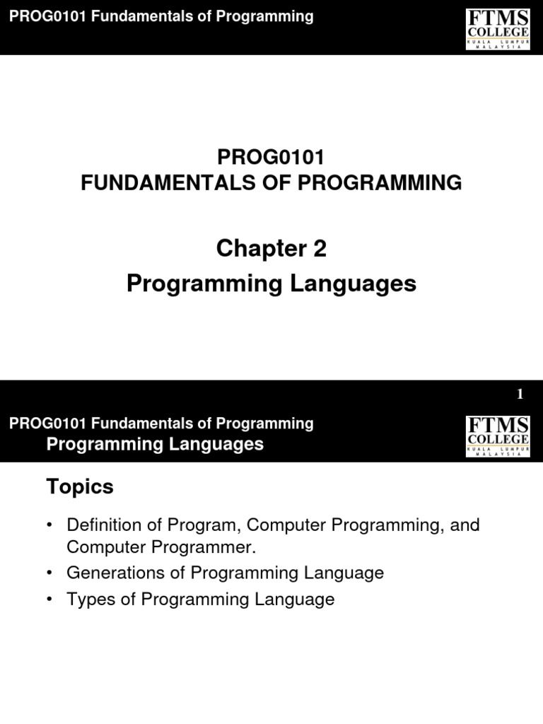 Programming Languages | PDF | Computer Programming | Programming Programming Languages | PDF | Computer Programming | Programming