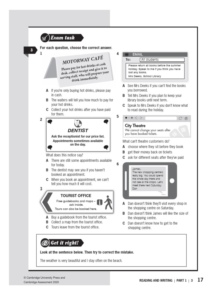 Placement Test A2 Reading | PDF