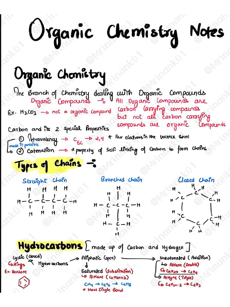 Organic Chemistry Notes | PDF