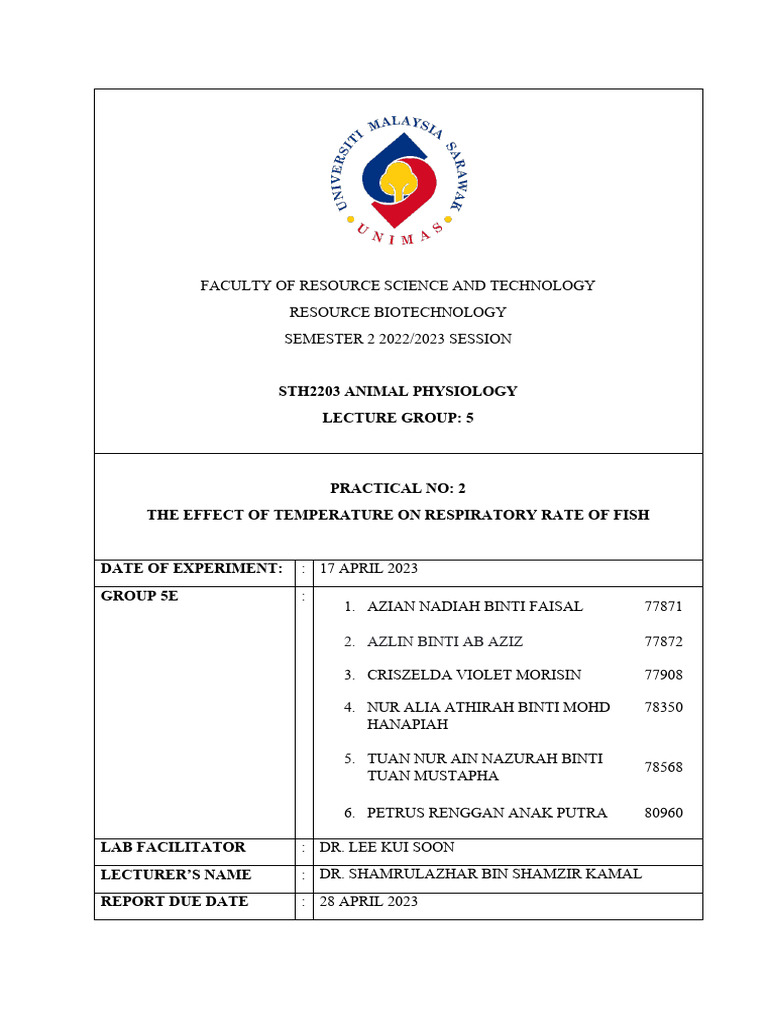 Animal Physiology Practical 2 Pdf