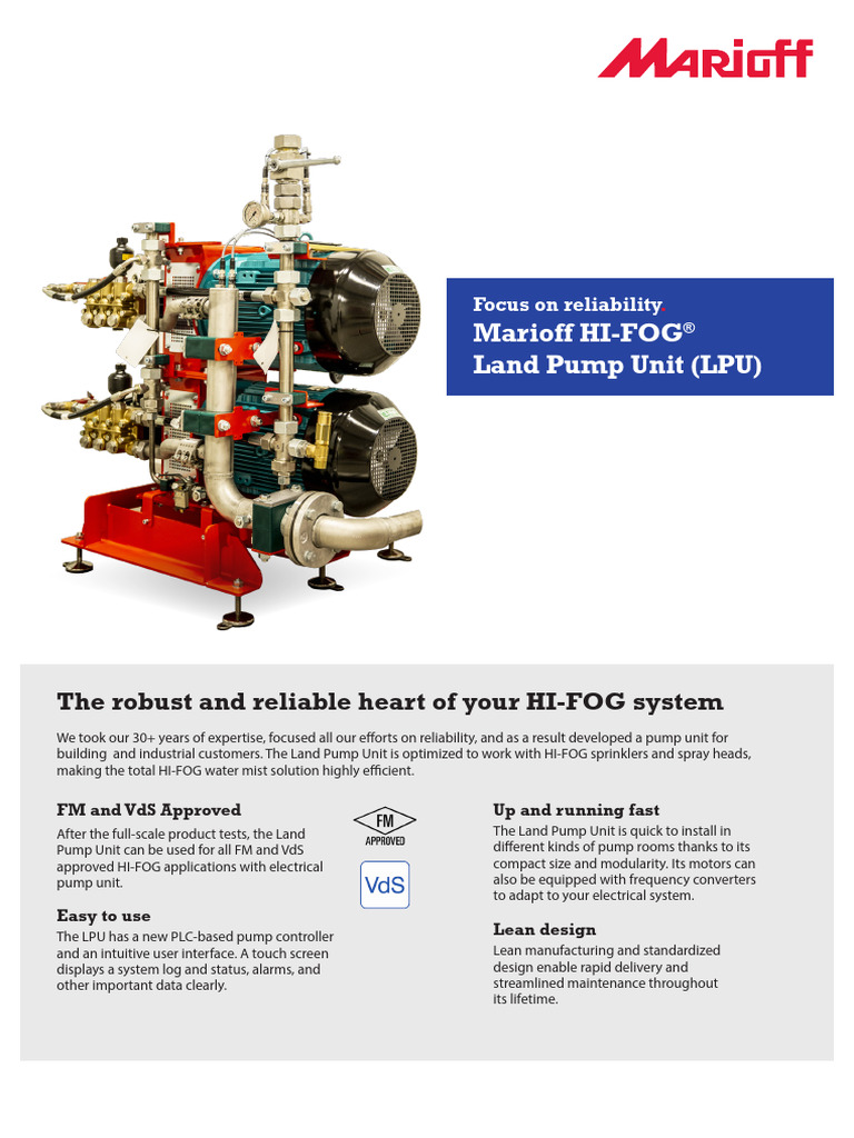 Marioff 1206C EN HI FOG Land Pump Unit LPU Leaflet Web - tcm987 148327 ...