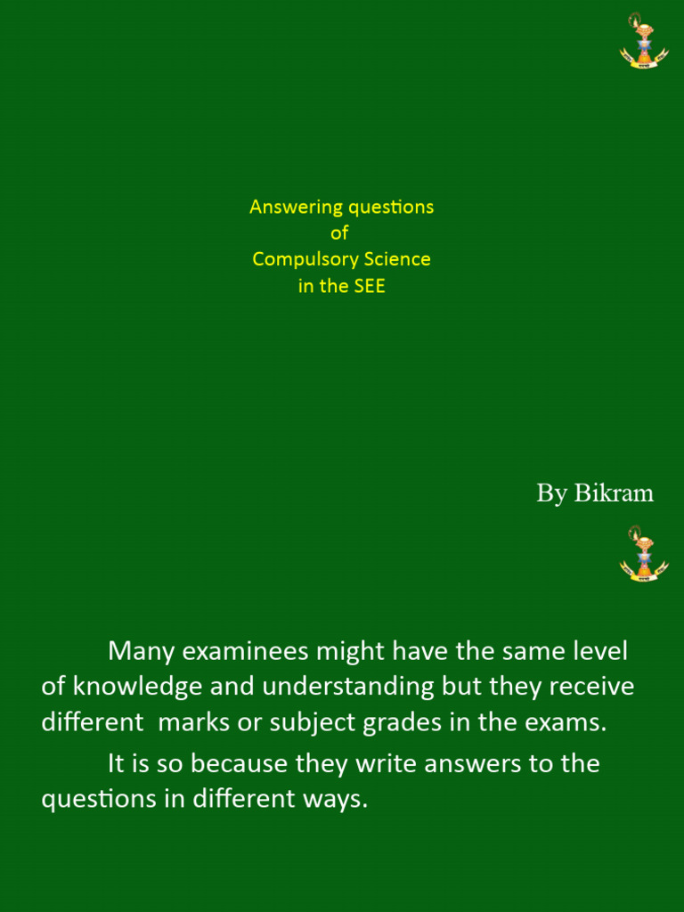 How To Write The Answers in Exams ! | PDF | Question | Knowledge