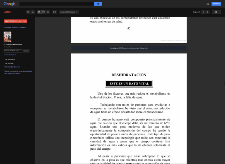 El Poder Del Metabolismo - Frank Suárez - Google Libros | PDF