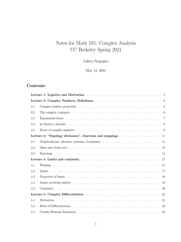 Math 185 Pdf Power Series Mathematical Analysis