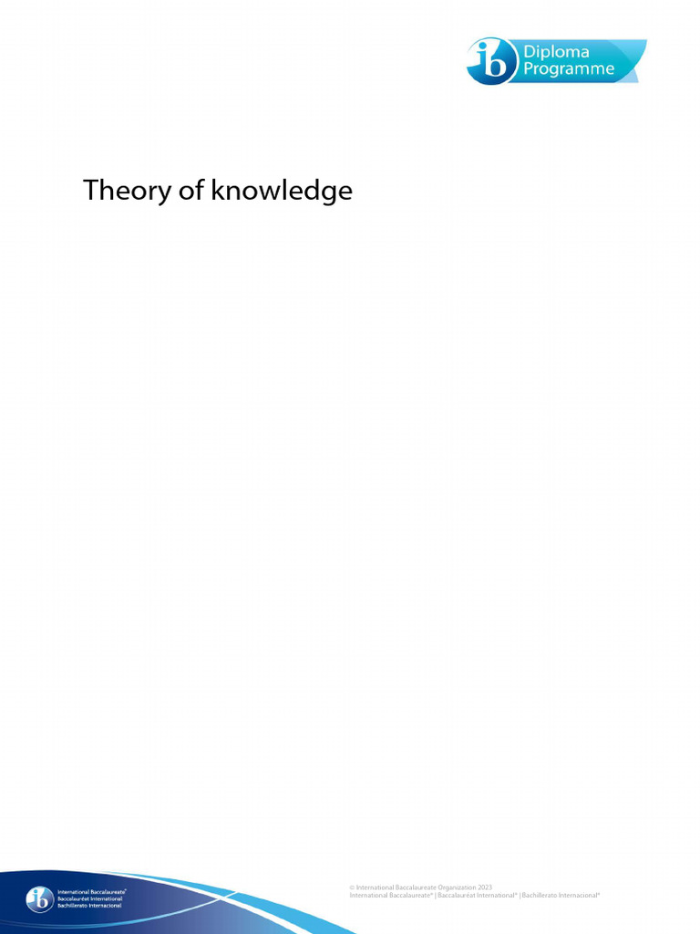 TOK Subject Report | PDF | Knowledge | Evidence