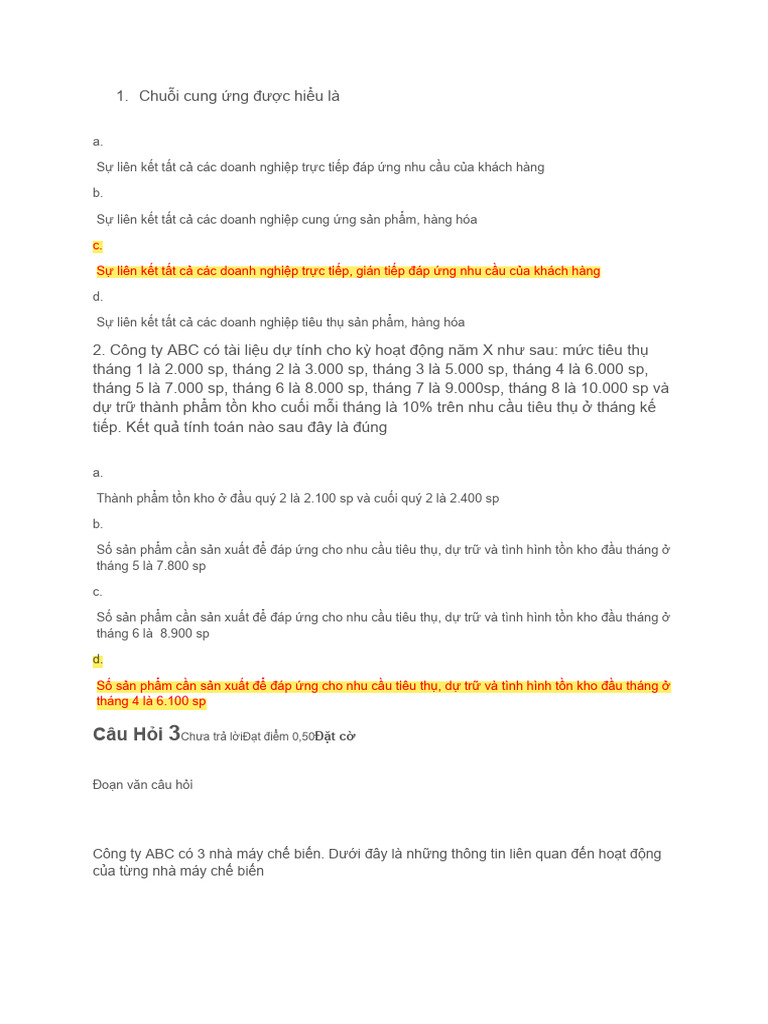 Đề thi thử Cô Oanh | PDF