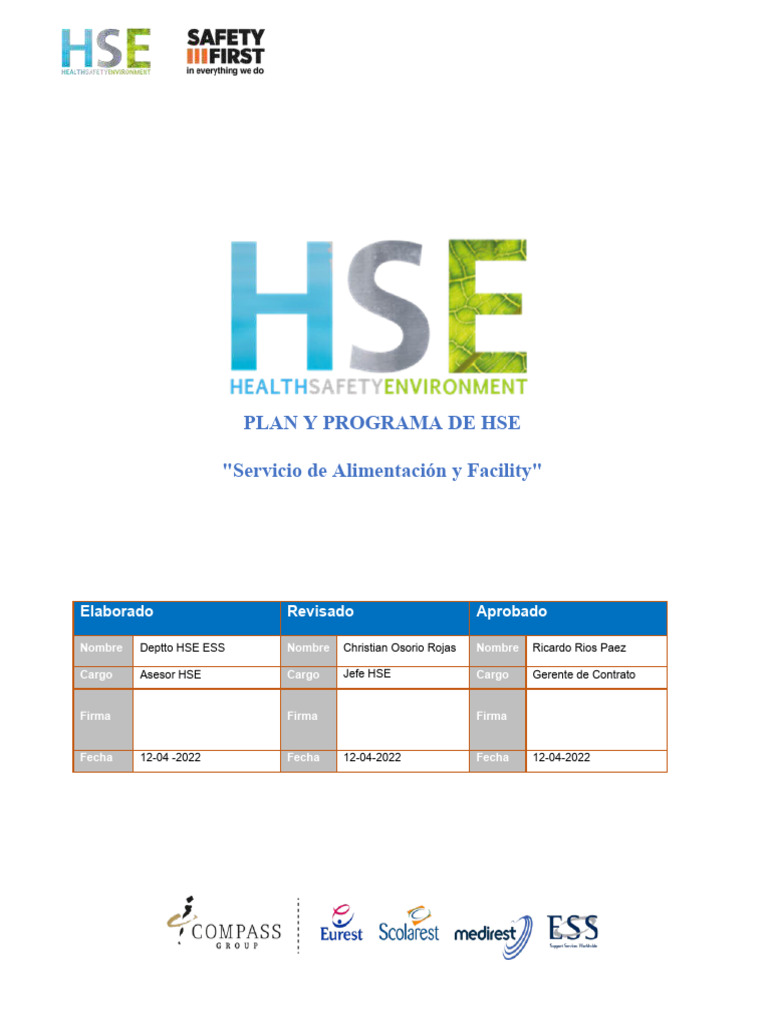 Plan y Programa de HSE 2022 V1 | Descargar gratis PDF | Seguridad y salud ocupacional | Auditoría