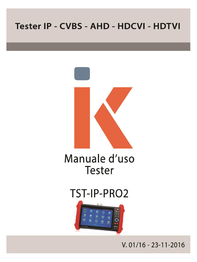Tester Ik Ippro2 Manuale-Eng | PDF