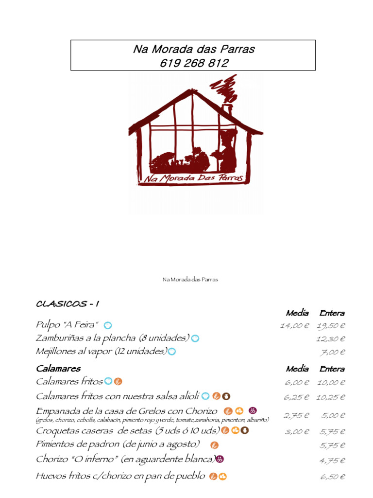 Carta Completa Na Morada Das Parras | PDF | ensalada | Postres