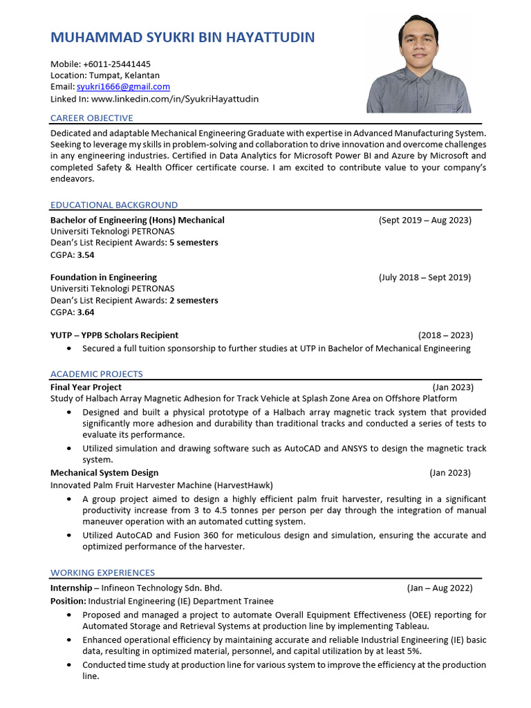 Mechanical Engineer Resume & Application | PDF | Engineering ...