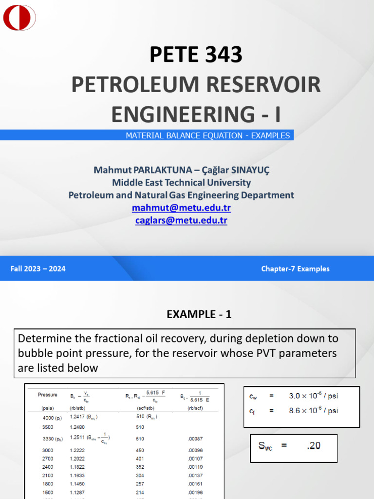 Chapter 7 Examples | PDF | Petroleum Reservoir | Chemical Engineering