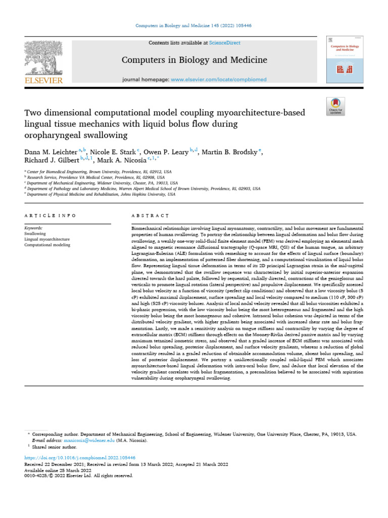 7 Two Dimensional Computational Model Coupling Myoarchitecture-Based ...