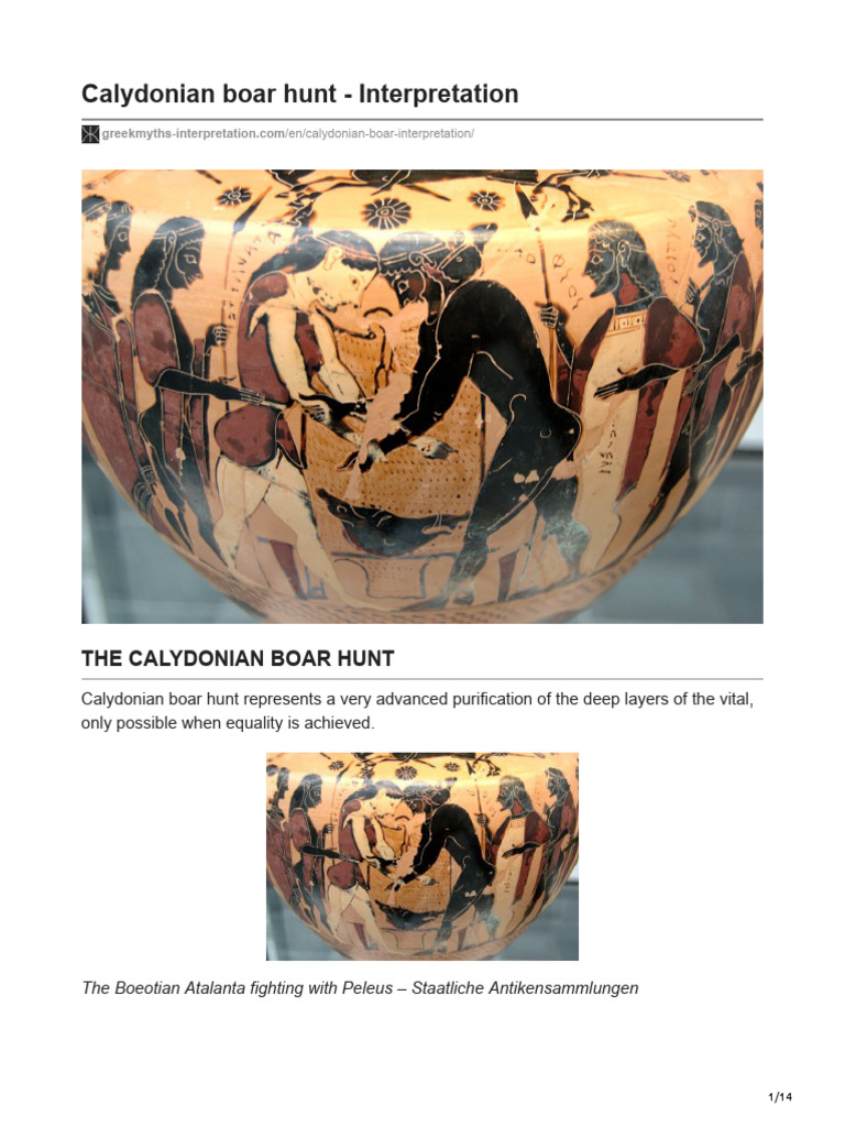 Calydonian Boar Hunt Analysis | PDF | Thessalian Mythology | Greek ...