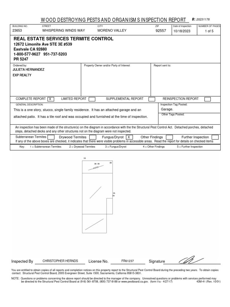 Termite Report | PDF | Pesticide | Building Engineering