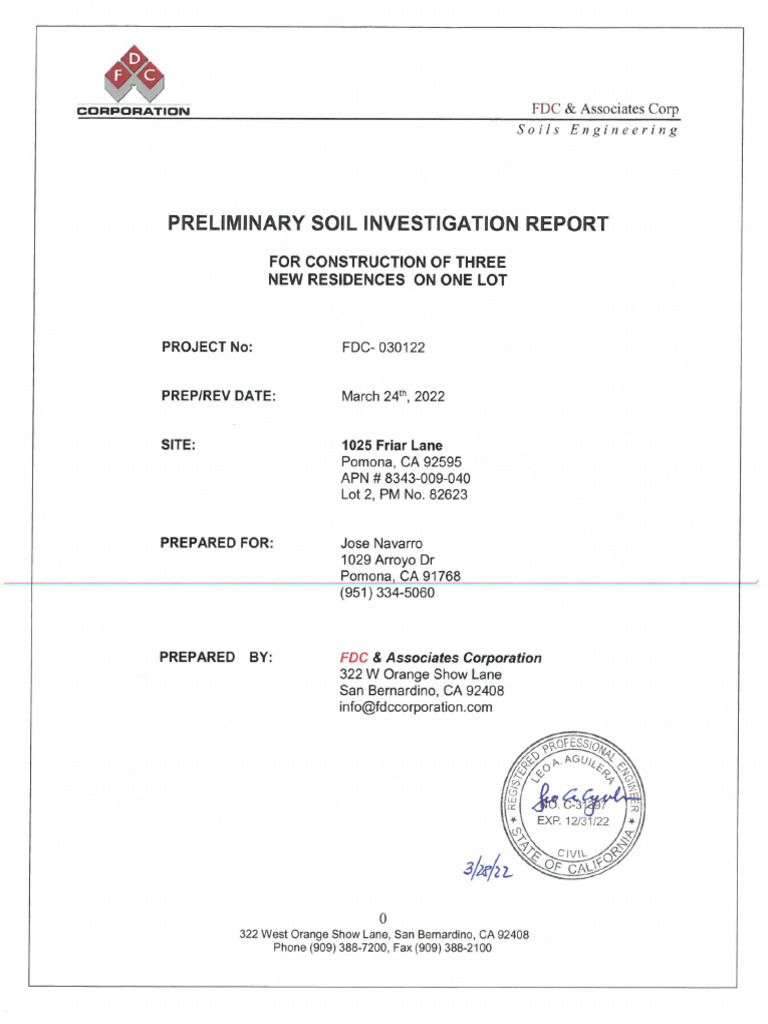 Pomona Friar Lane Soils Report | PDF