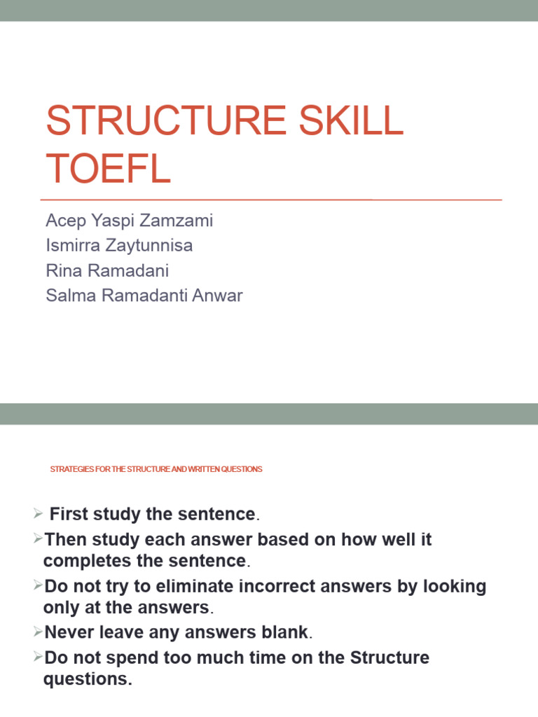 Present TOEFL 1 Salinan | PDF | Verb | Plural
