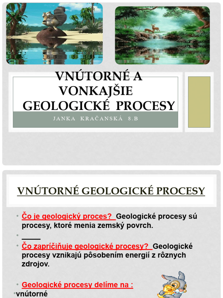 Vonkajsie A Vnutorne Geologicke Procesy | PDF
