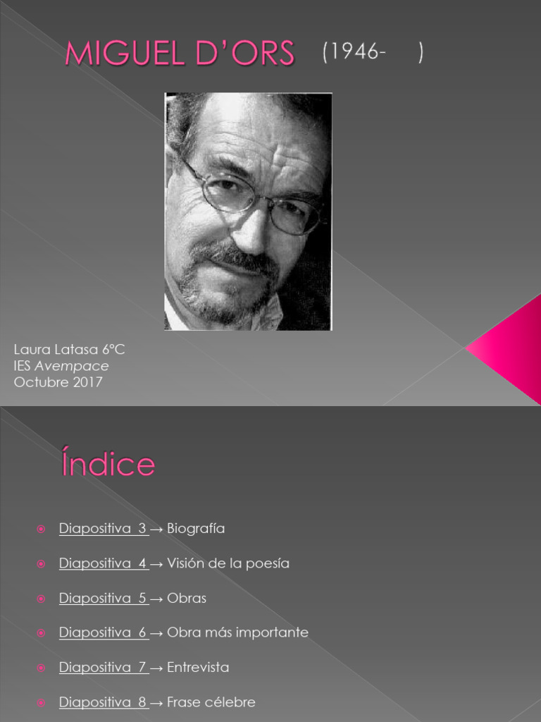 MIGUEL D'ORS-1946-Laura Latassa-6C-Octubre 2017 | PDF