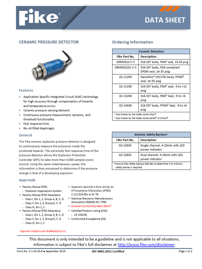 X10301 Ceramic Detector - Cleaned | PDF | Manufactured Goods | Metrology