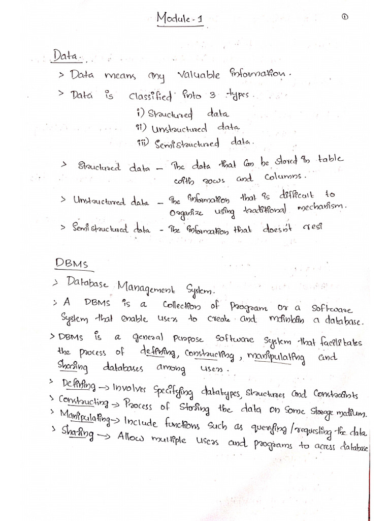 Dbms Module 1 Pdf