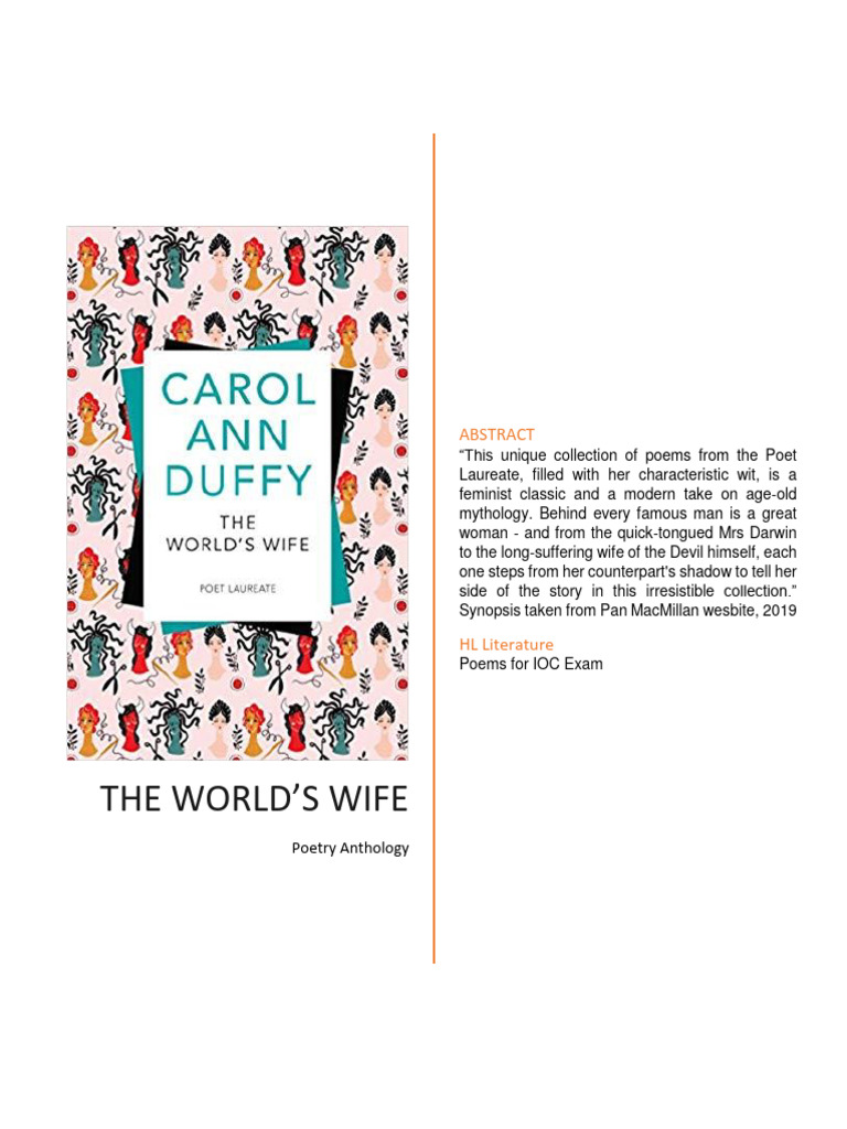 The World's Wife: A Feminist Anthology | PDF