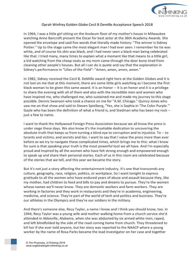 Empowering Women: Oprah's Vision | PDF | Mystery, Thriller & Crime Fiction
