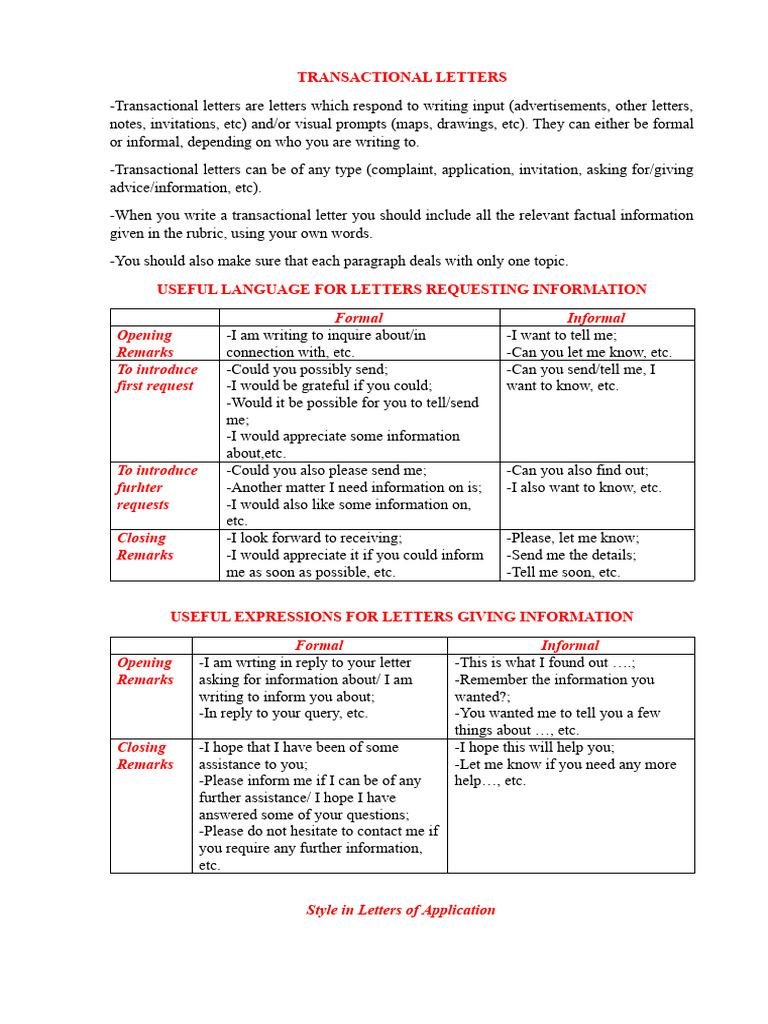 Transactional Letters | PDF | Language Arts & Discipline