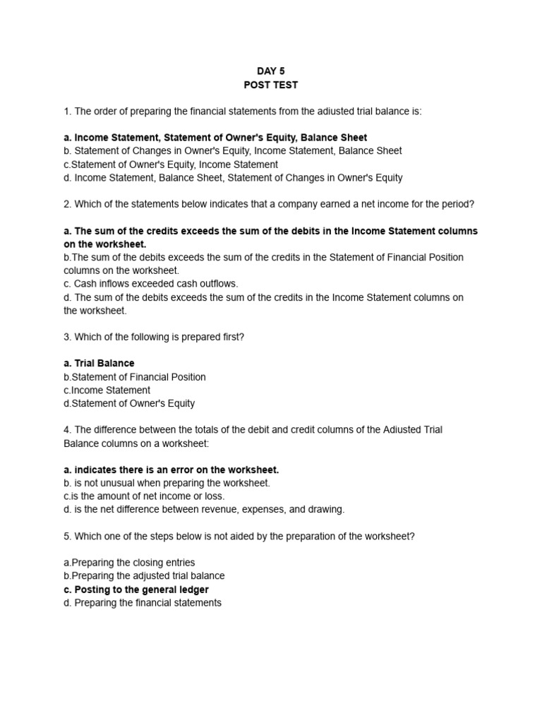Accounting Worksheet Quiz | PDF | Debits And Credits | Economies