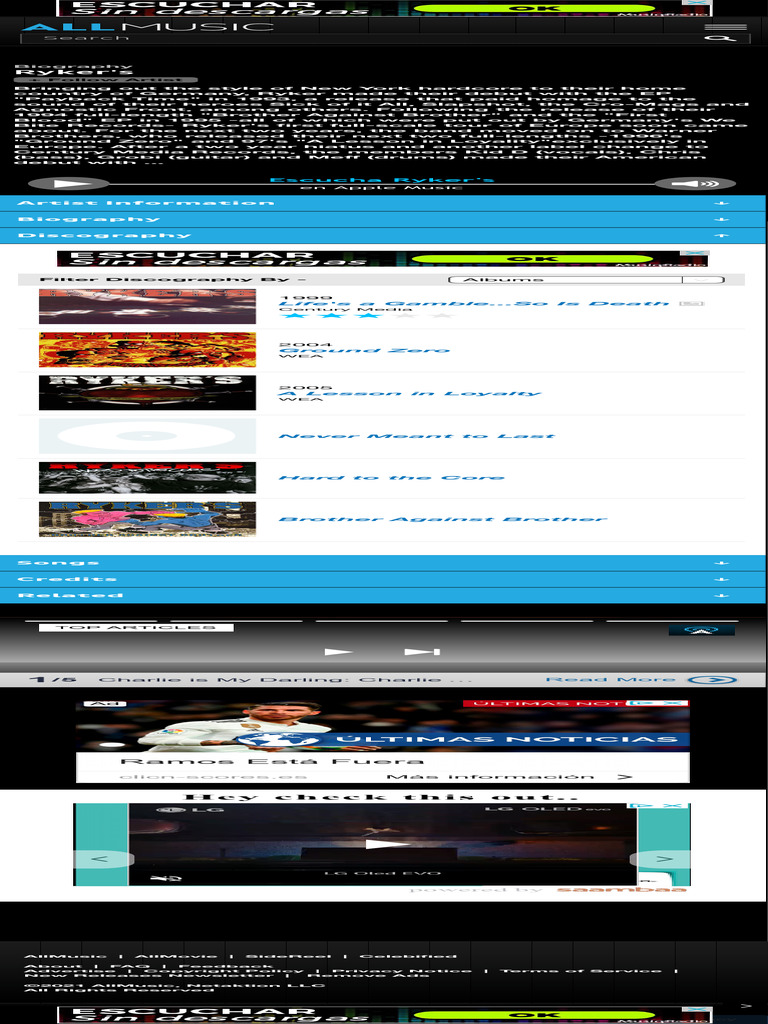 Ryker's Songs, Albums, Reviews, Bio & More AllM | PDF