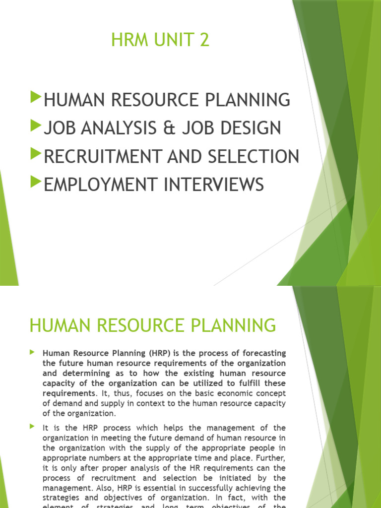 Unit 2 HRM | PDF | Human Resources | Human Resource Management