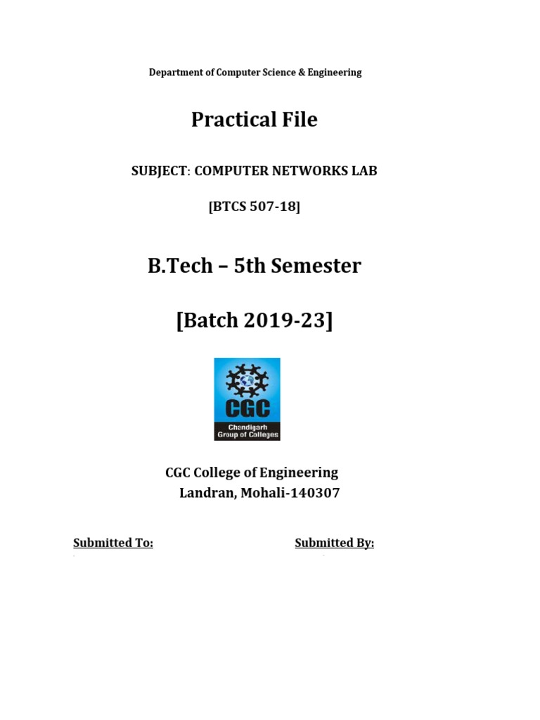 Computer Networks Lab Practical Guide | PDF | Network Switch ...