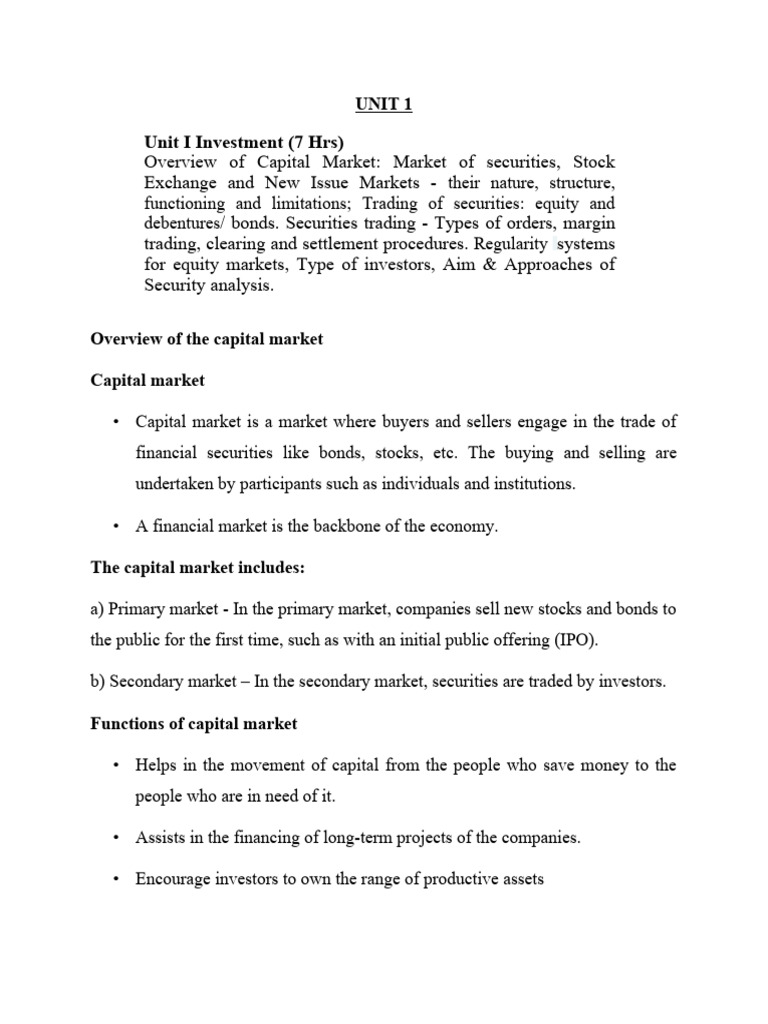 IAPM 1 (26 Oct) | PDF | Stocks | Financial Markets