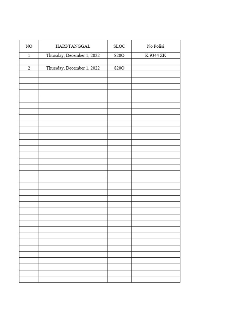 TERBARU KEDATANGAN TRUK KE HARINDRA 1-12-2022 | PDF