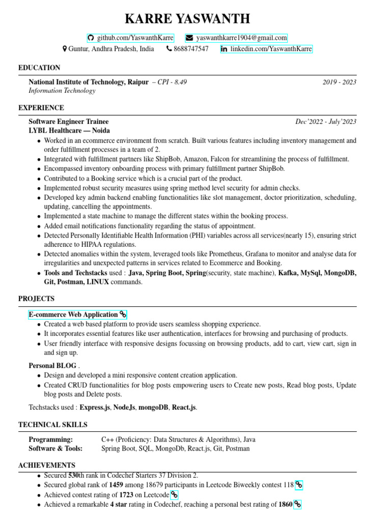 Resume 3 | PDF | E Commerce | Mongo Db