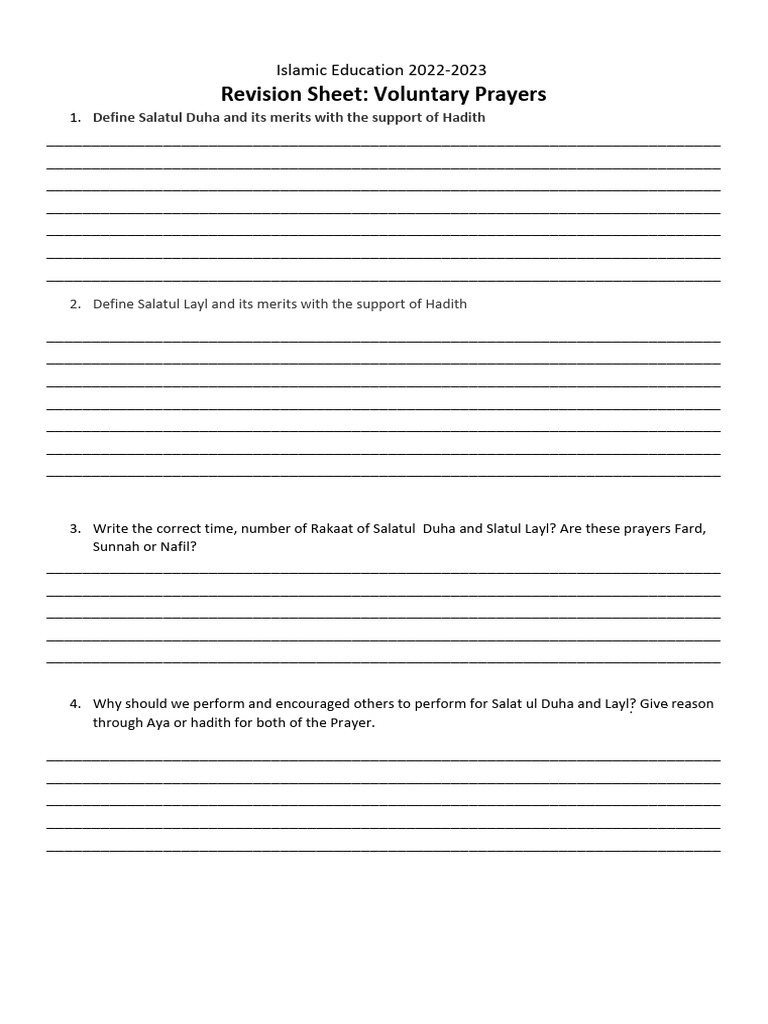 Y8 Revision Sheet 2022-2023 | PDF