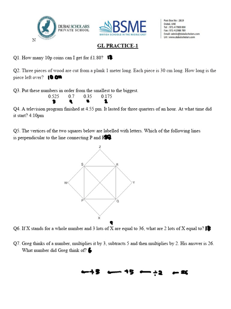 Y8 - GL Assessments-1 | PDF