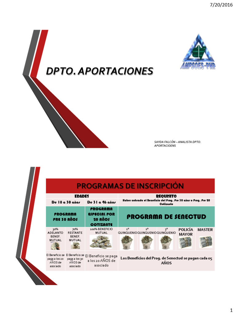 Dpto Aportaciones | PDF