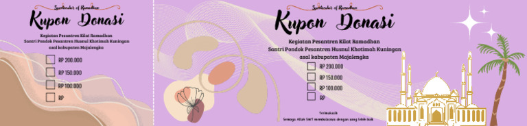 contoh kupon donasi | PDF