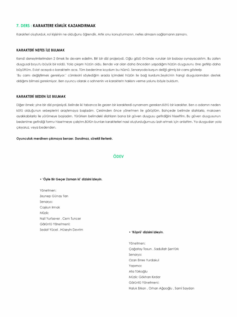 Arif Piskin Karaktere Kimlik Kazandirmak | PDF