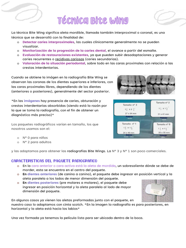 Tecnica_Bite_Wing | PDF