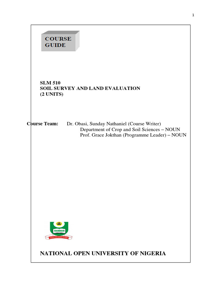 Soil Survey and Land Evaluation | PDF | Soil | Physical Geography