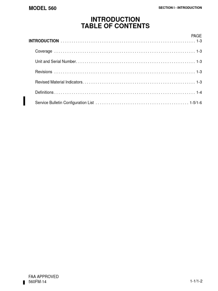 C560 5. Section I - Introduction | PDF
