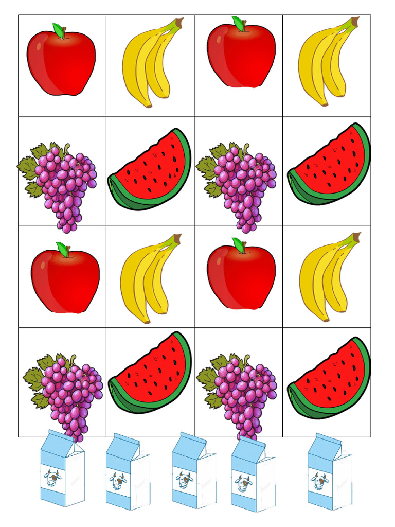 Fichas Frutas | PDF