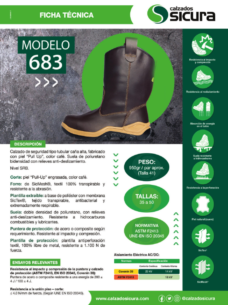 Ficha Tecnica Sicura 683 | PDF