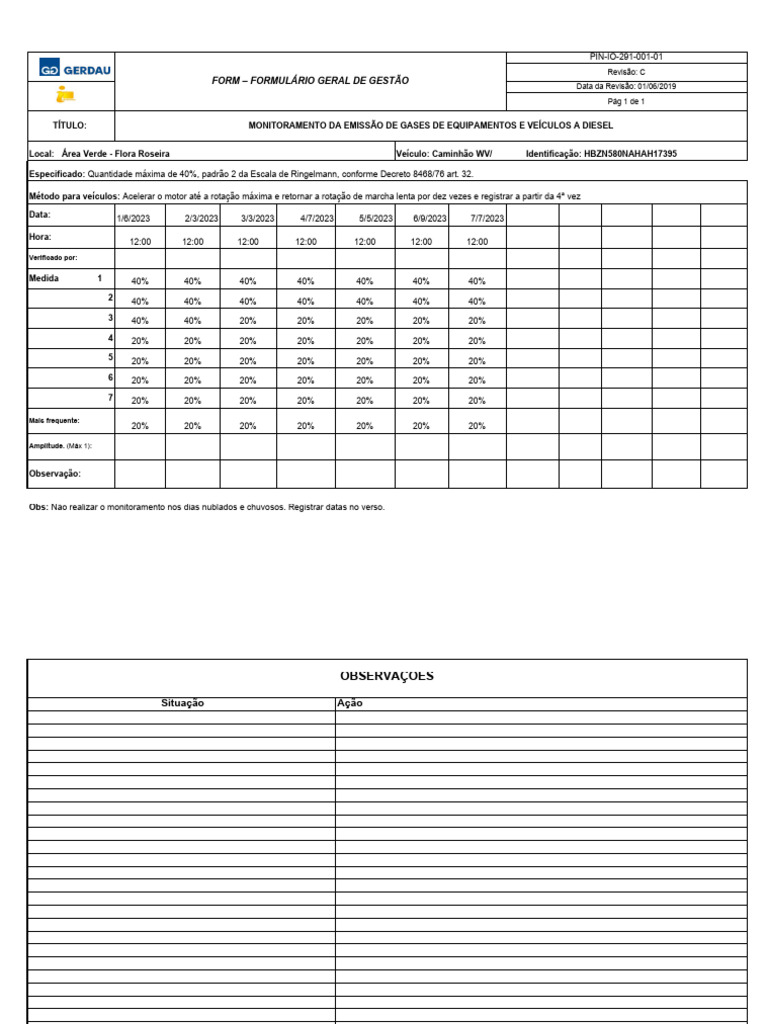laudo de opacidade modelo | PDF